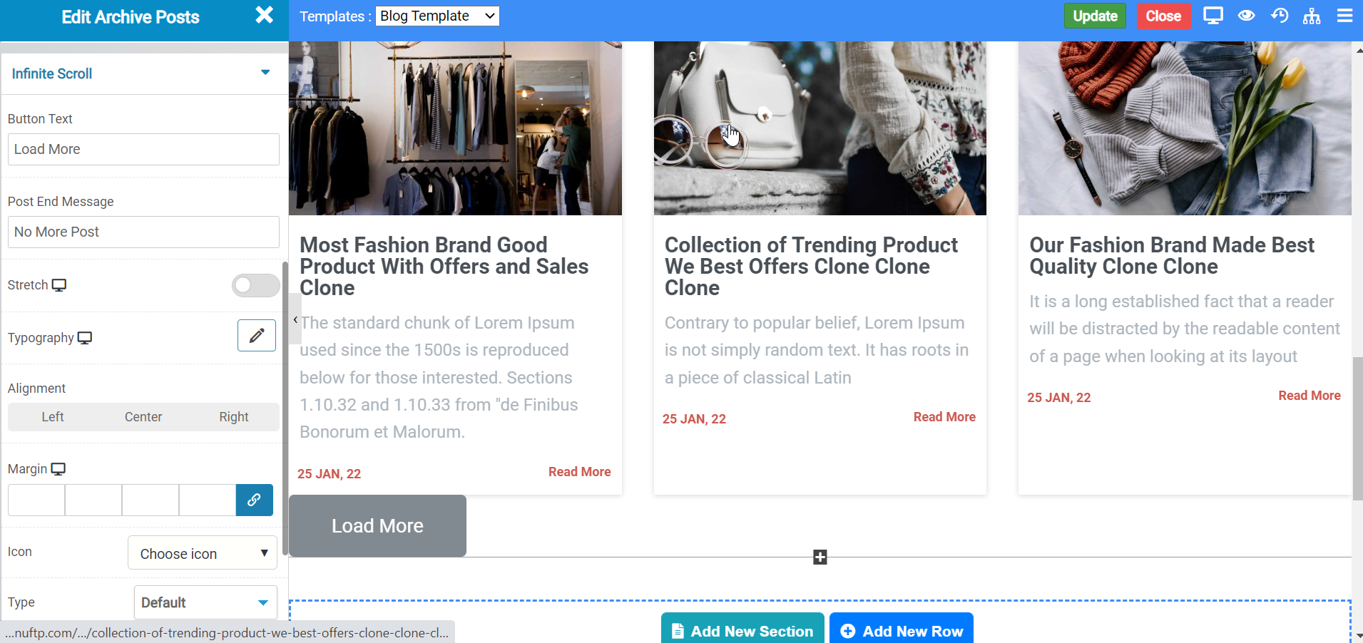 How to enable infinite scroll for the posts – SitePad